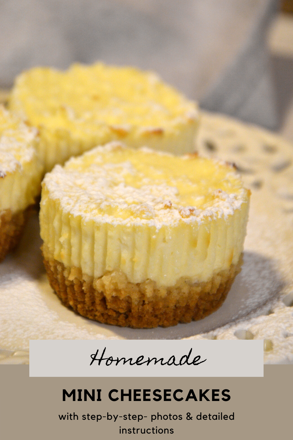 Easy Baked Homemade Mini Cheesecakes - Tasted Stories