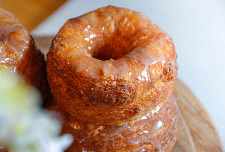 Homemade Cronuts with Sugar Topping and Orange Glaze - Tasted Stories