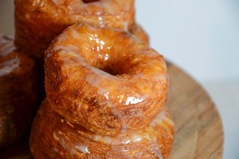 Homemade Cronuts with Sugar Topping and Orange Glaze - Tasted Stories