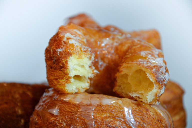 Homemade Cronuts with Sugar Topping and Orange Glaze - Tasted Stories